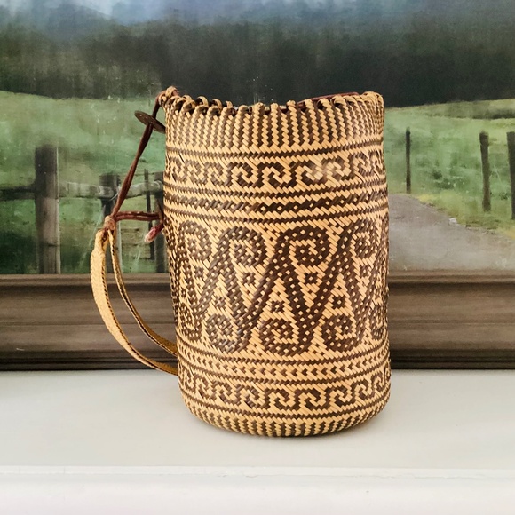 Handcrafted | Bags | Handwoven Original Natural Rattan Backpack Tribal ...